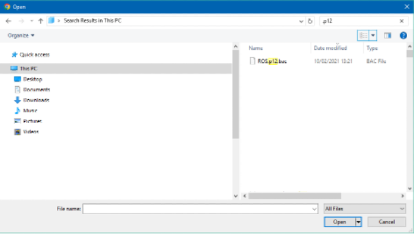 Load ROS Certificate – Windows – Relate Software
